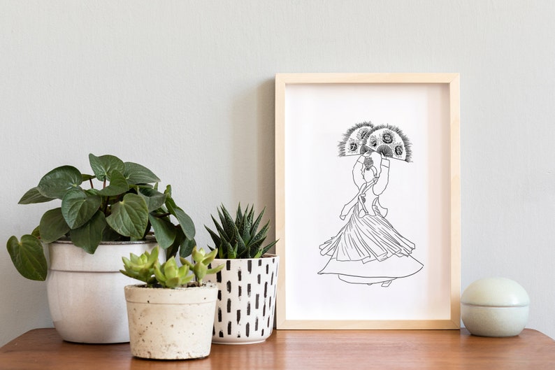 Line Art Print Wall Art Print Korea Art Print Korean | Etsy
