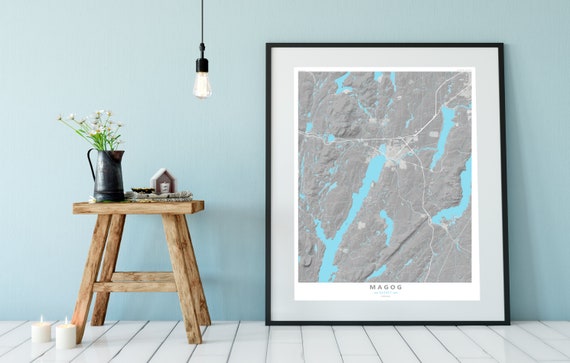 MAGOG Map Print MAGOG Poster Modern Map Print City Map | Etsy