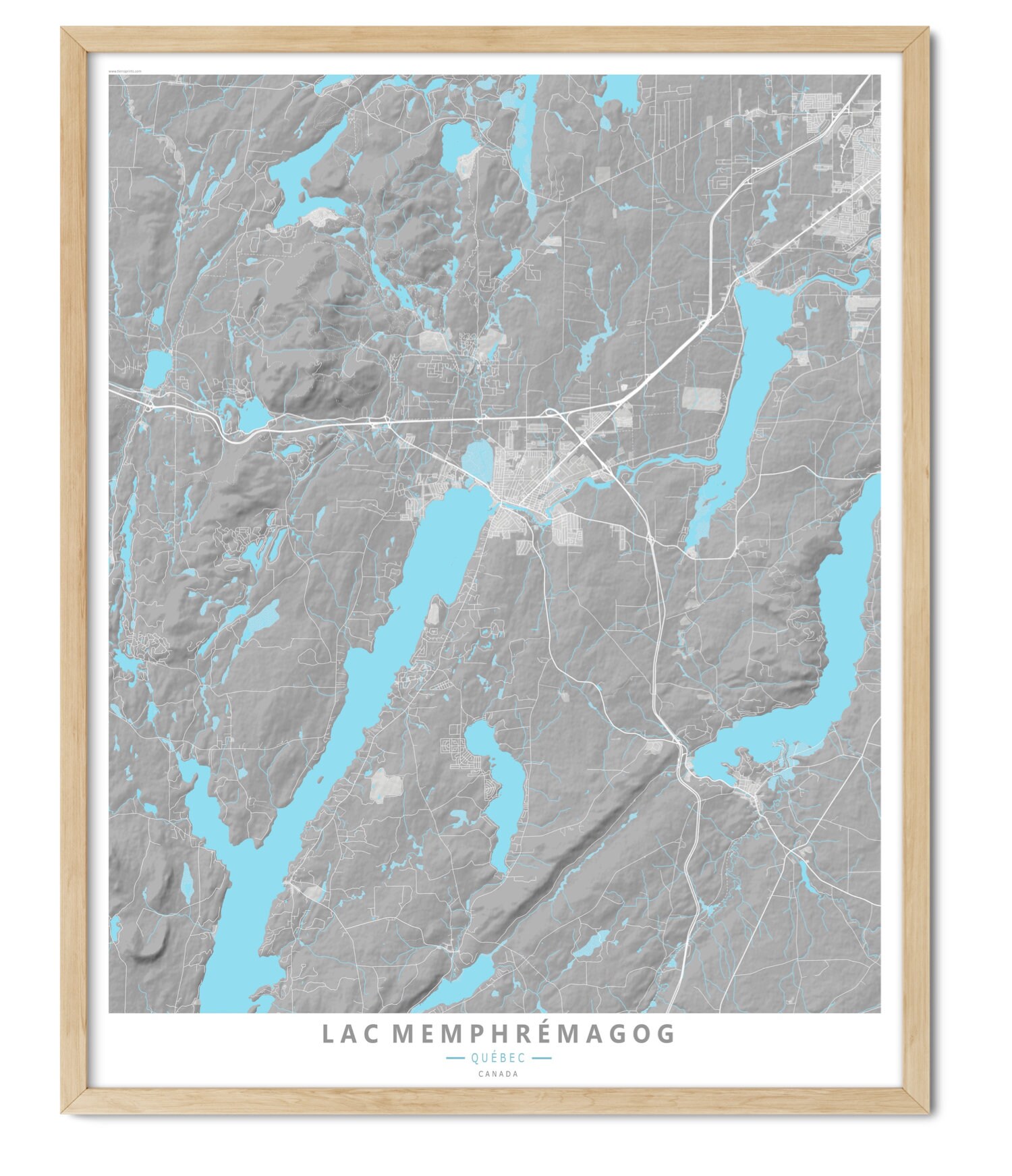 LAC-MEMPHREMAGOG Map Print Special Edition - Etsy
