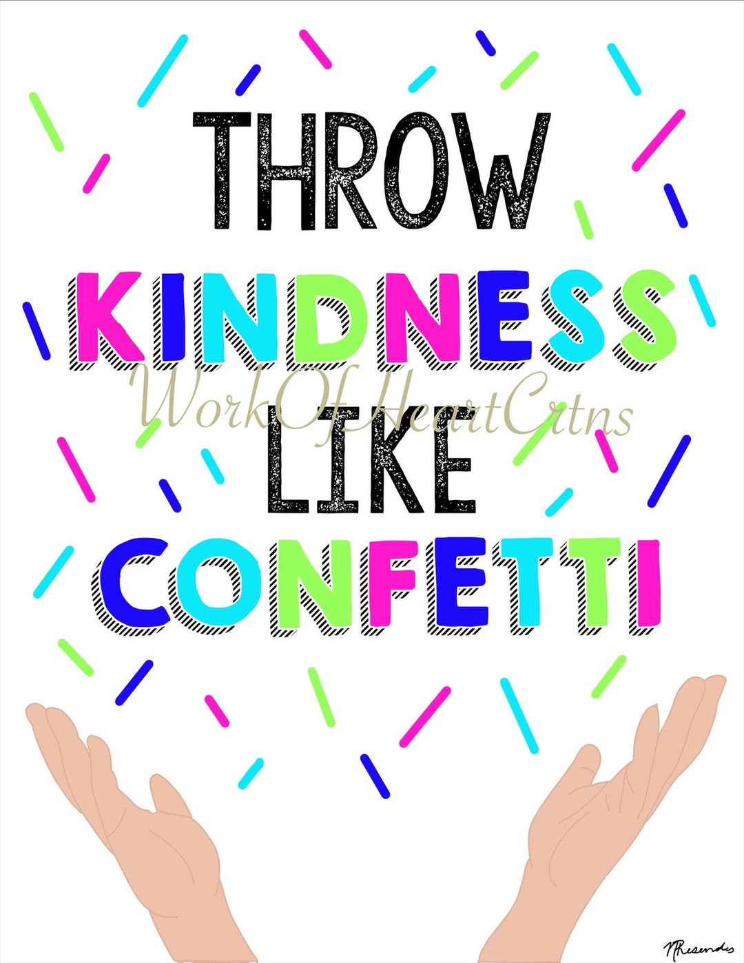 Throw Kindness Like Confetti - Etsy
