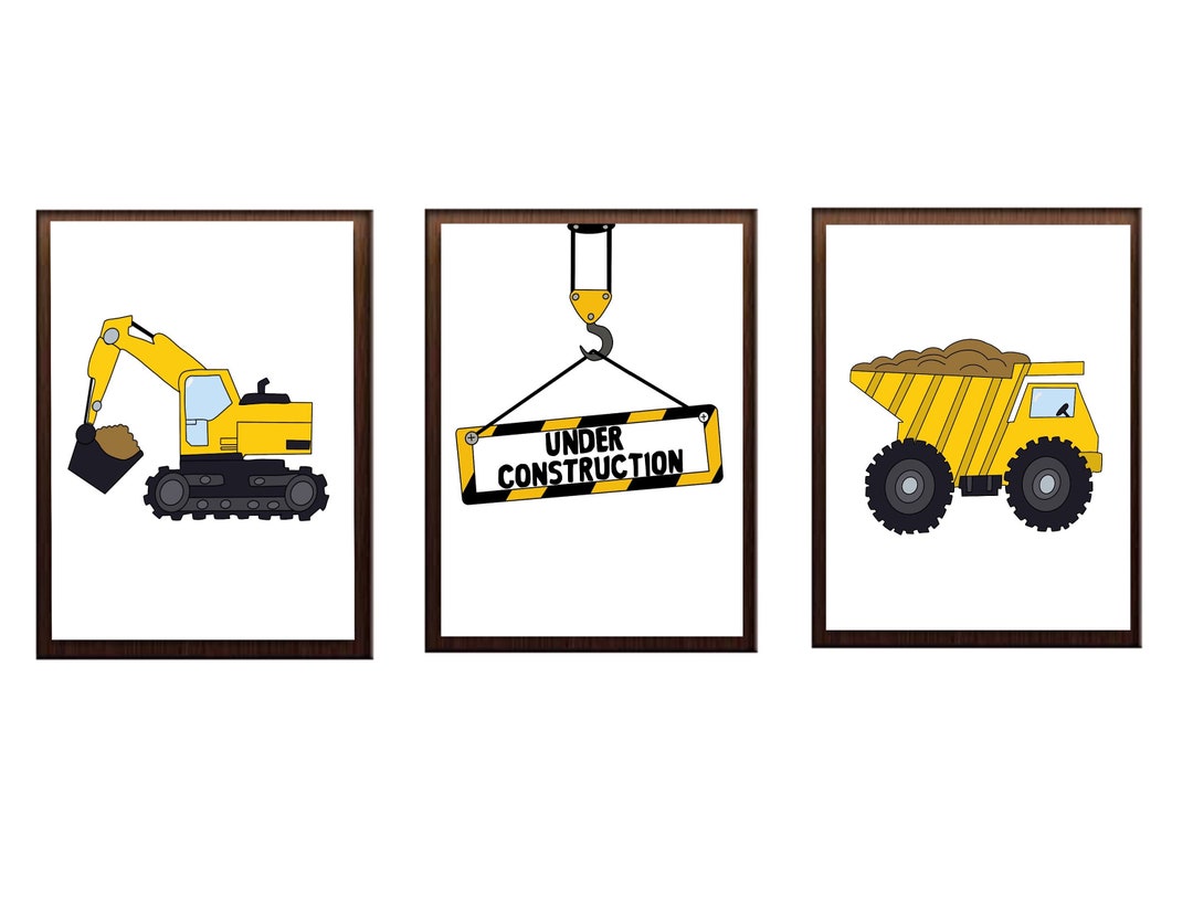 Under Construction Kids Wall Art - Etsy