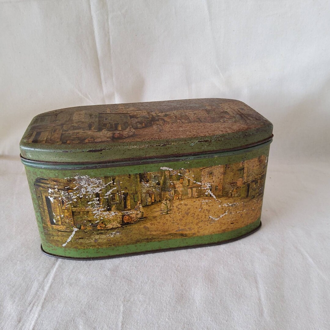 Vintage R. Hughes Biscuit Tin - Etsy