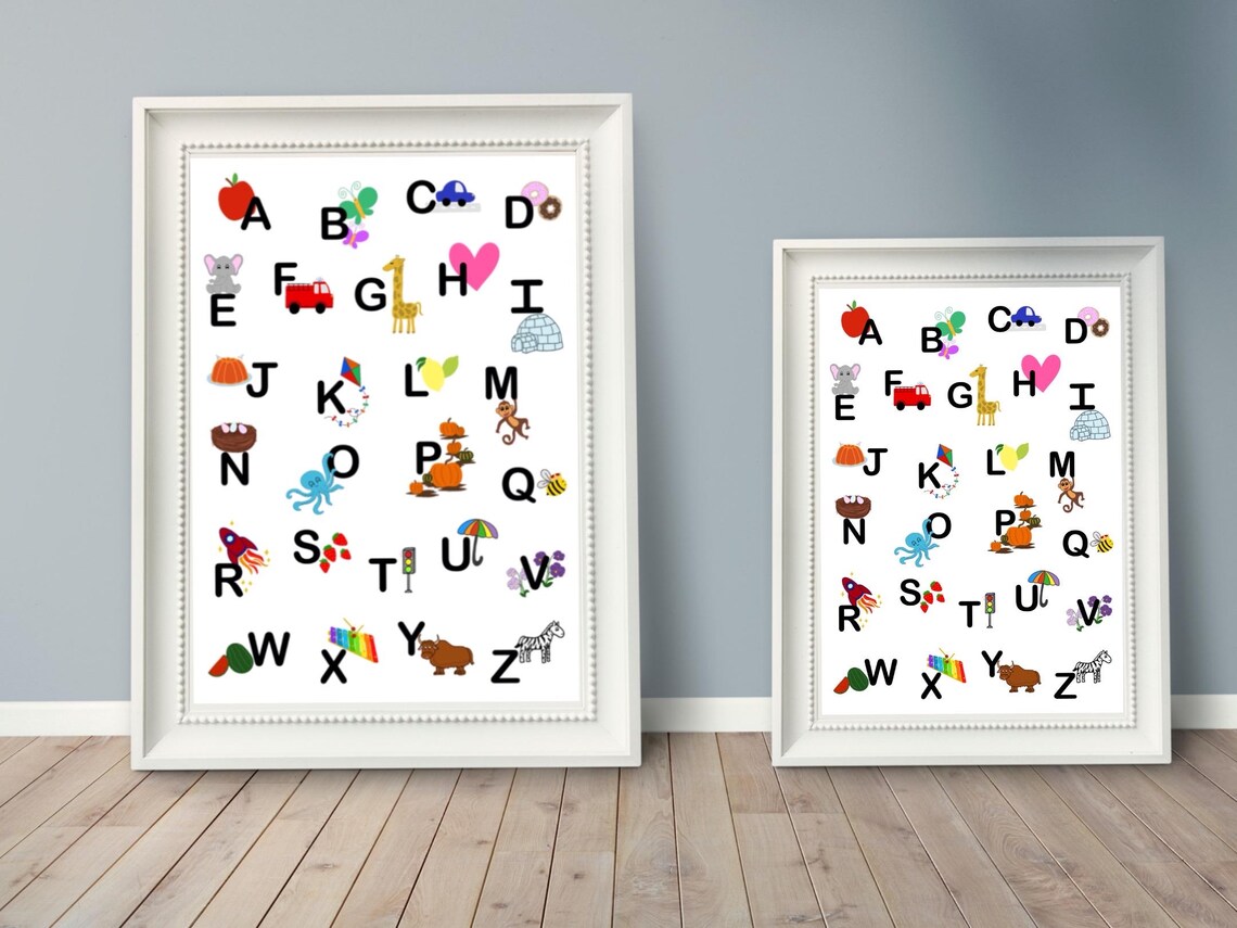 Alphabet Print, Alphabet Poster, Phonics, Children’s Educational Poster ...