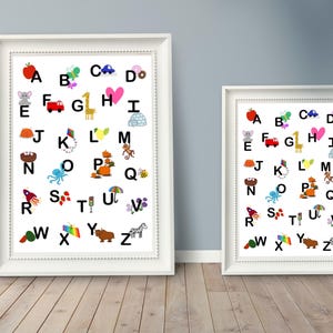 Alphabet Print, Alphabet Poster, Phonics, Children’s Educational Poster ...