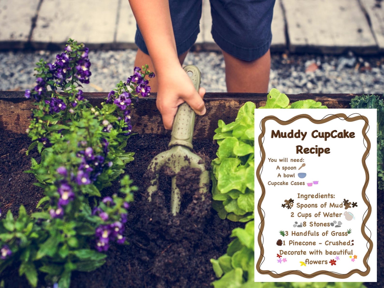 Muddy Cupcake Recipe, Mud Pie Recipe, Recipe Poster, Mud Kitchen ...