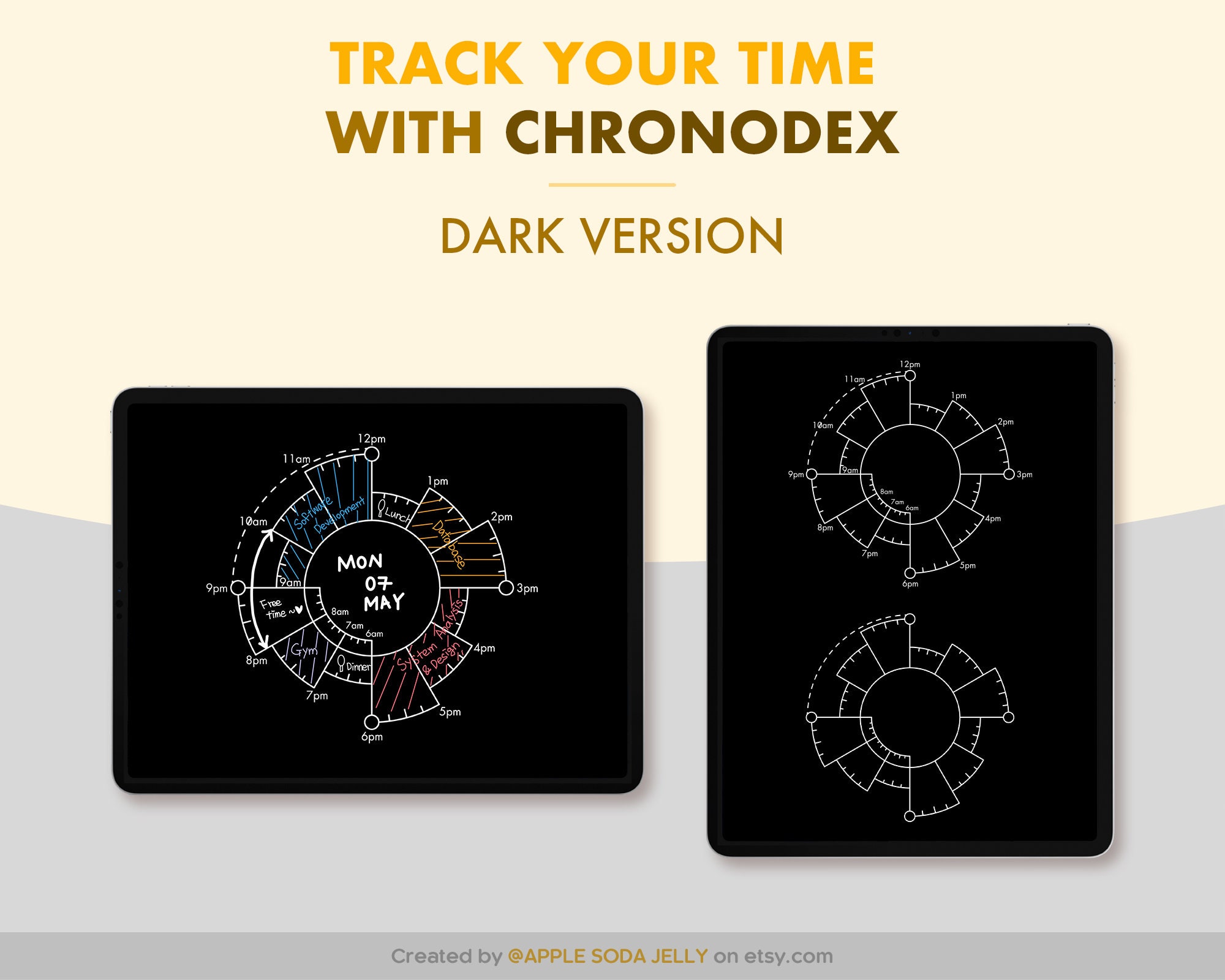 Chronodex Bullet Journal PNG Stickers Visual Time Management - Etsy