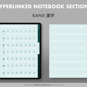 All-in-one Japanese Study Notebook Dark Mode Words Kanji Verb ...