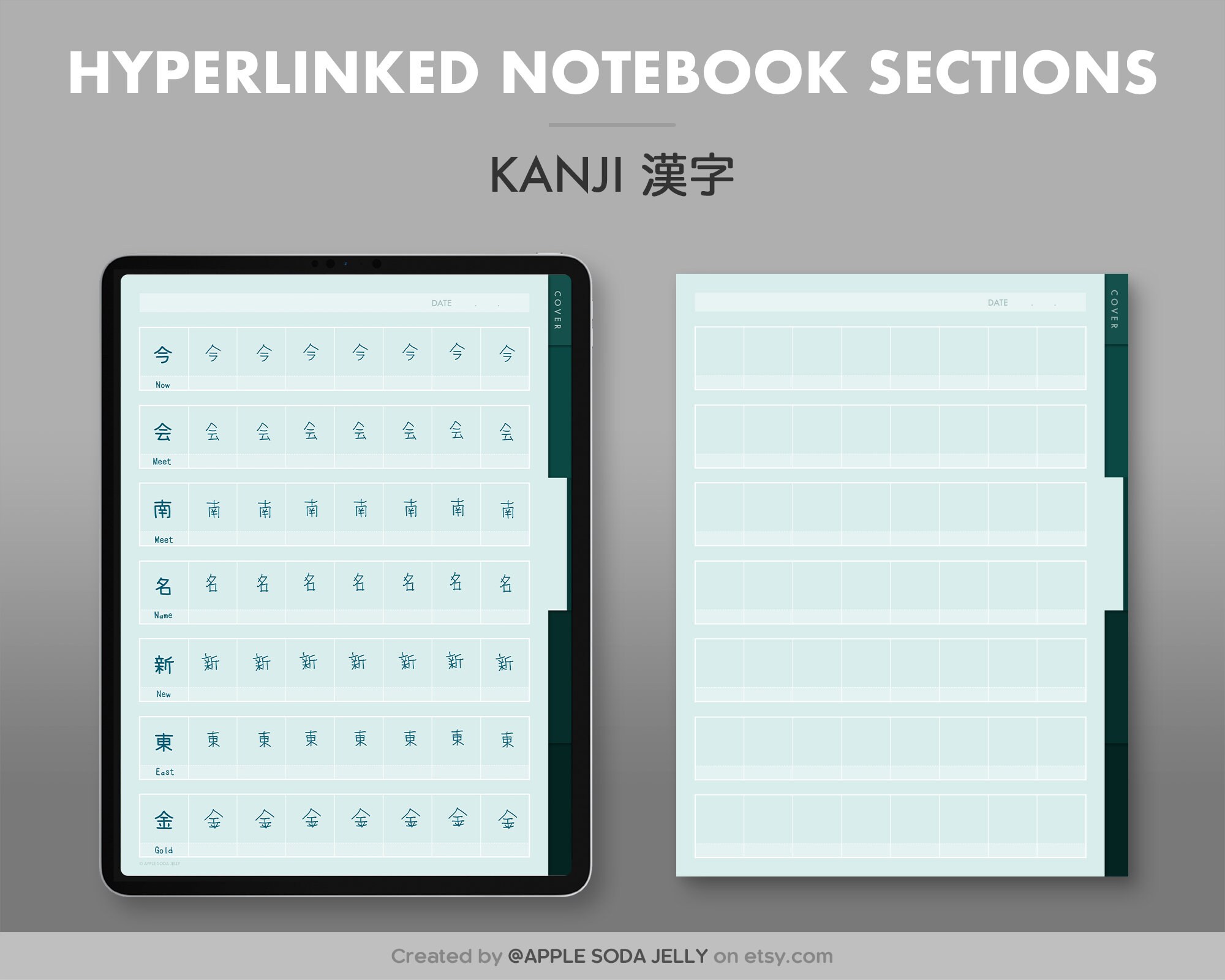 All-in-one Japanese Study Notebook Dark Mode Words Kanji - Etsy Ireland
