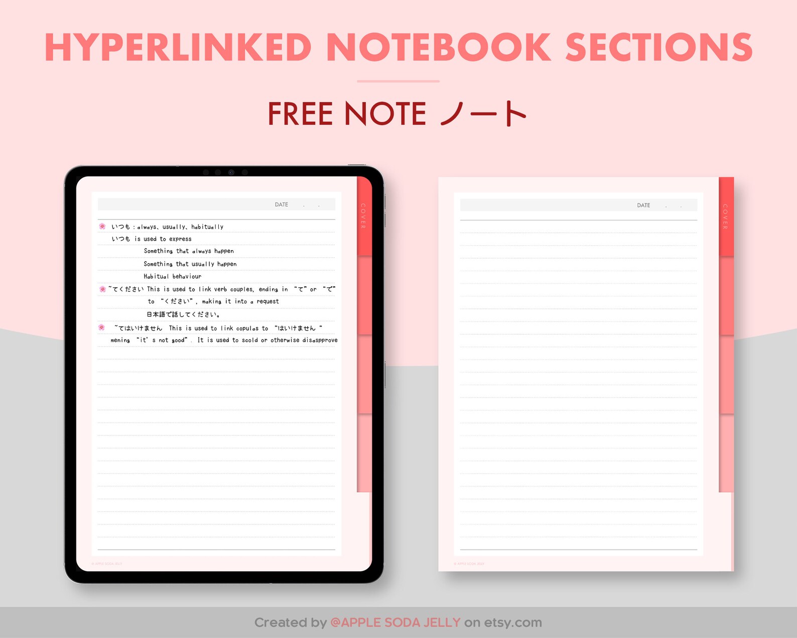 All-in-one Japanese Study Notebook Words Kanji Verb - Etsy