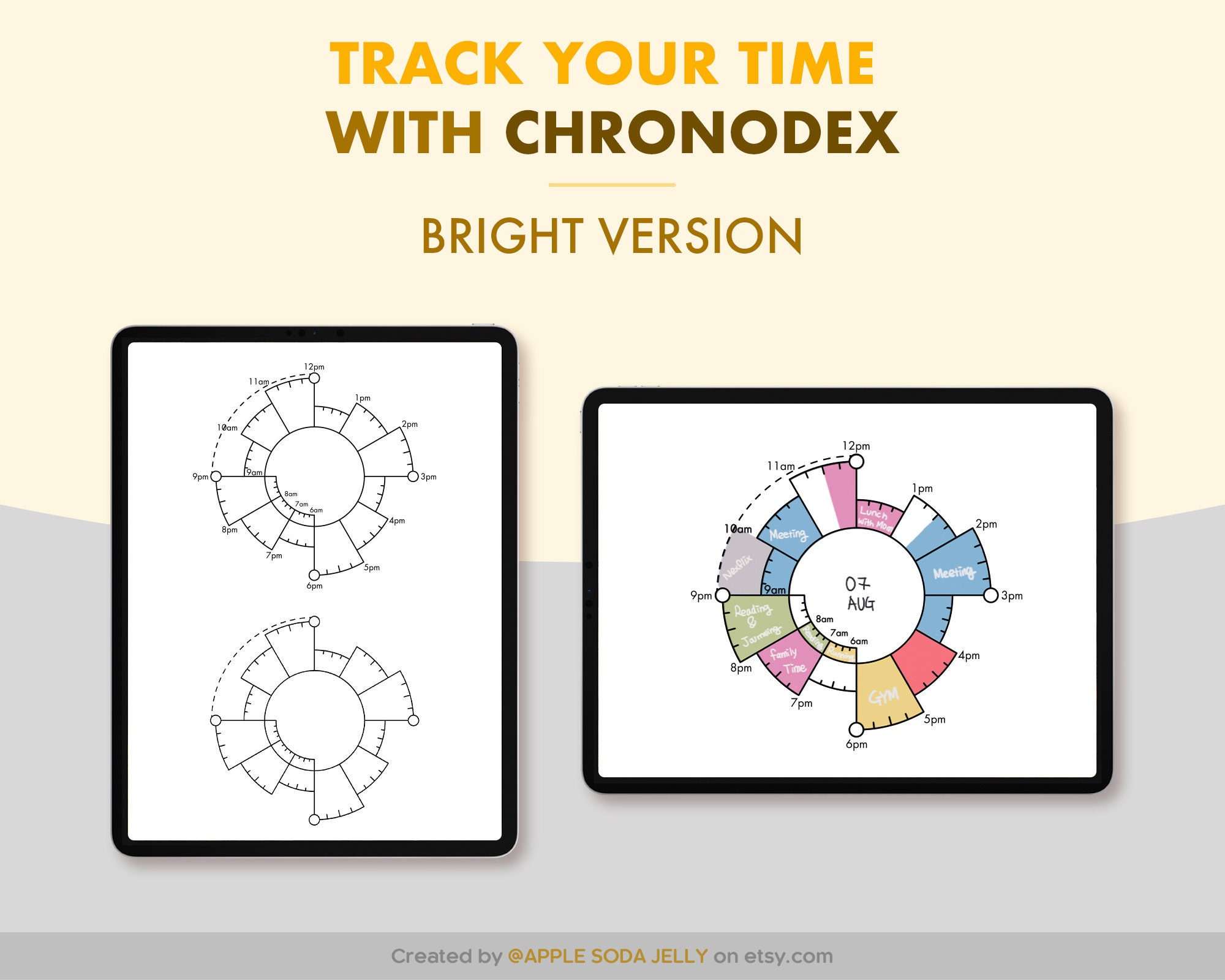 Chronodex Bullet Journal PNG Stickers Visual Time Management - Etsy