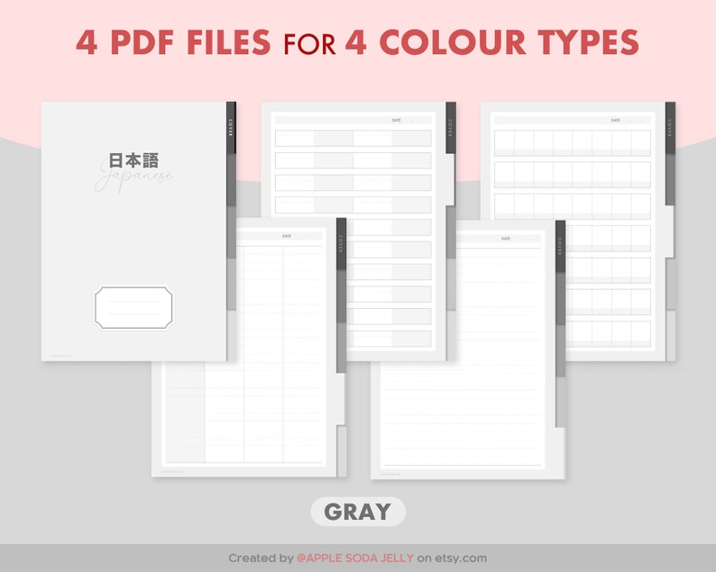 All-in-one Japanese Study Notebook Words Kanji Verb - Etsy Ireland