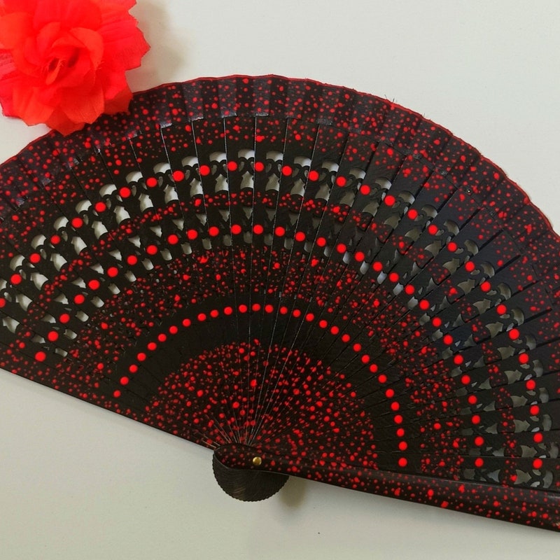 Red Fan - Etsy