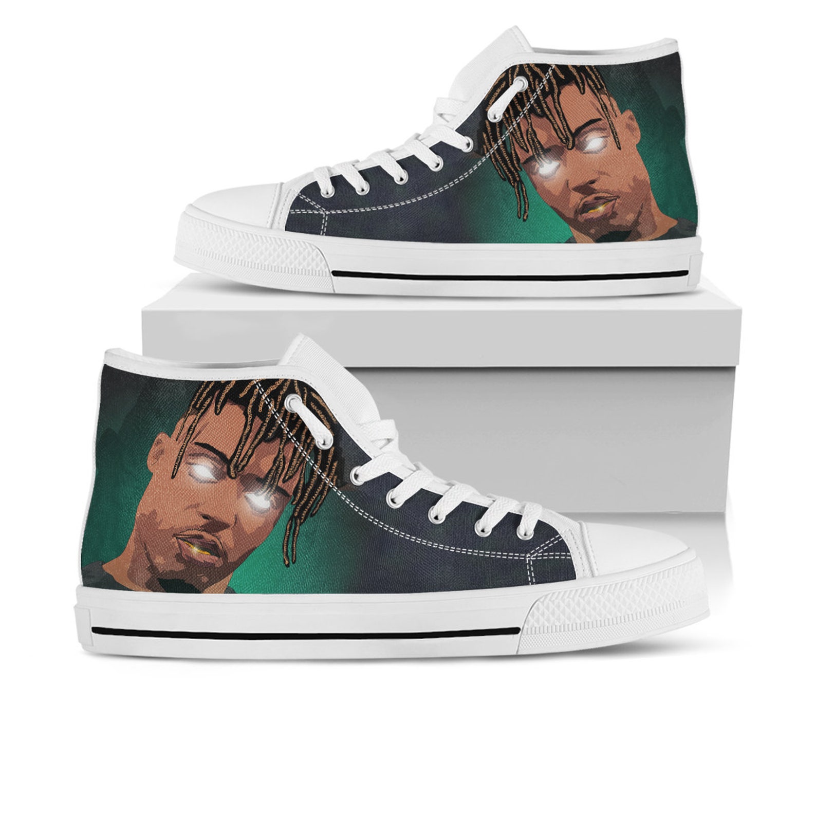Juice Wrld Hightops Custom Music Shoes Rapper Shoes Hip Etsy