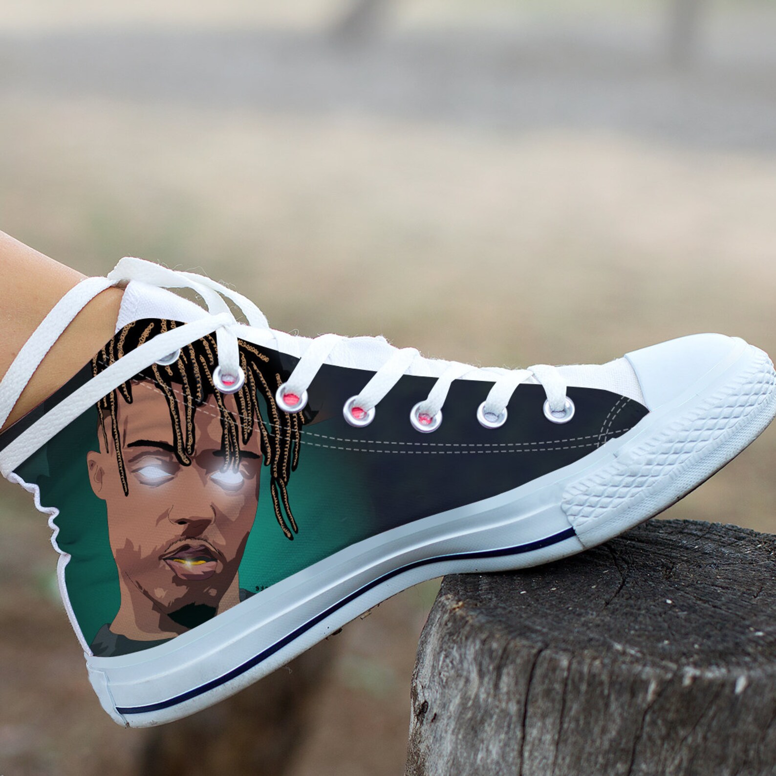 Juice Wrld Hightops Custom Music Shoes Rapper Shoes Hip Etsy