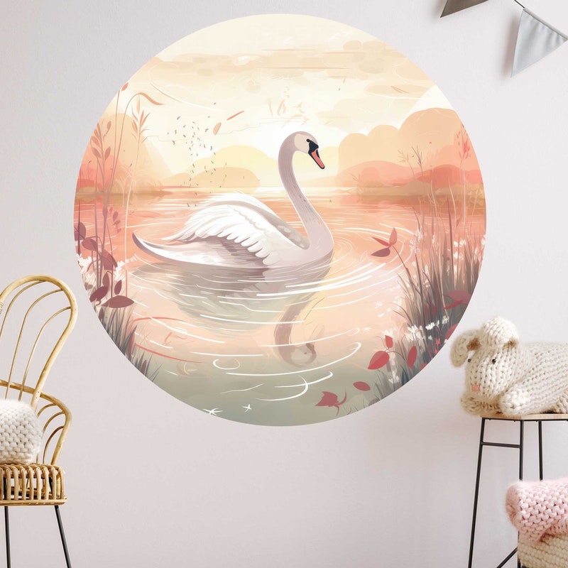 Swan Wall Sticker - Etsy