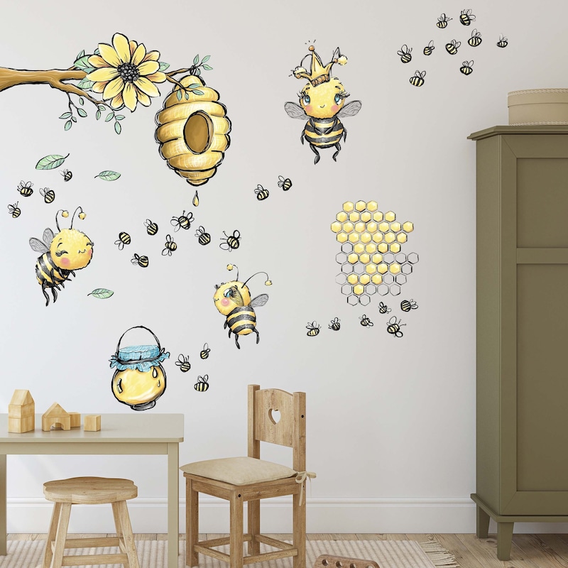 Bee Wall Decal - Etsy Australia