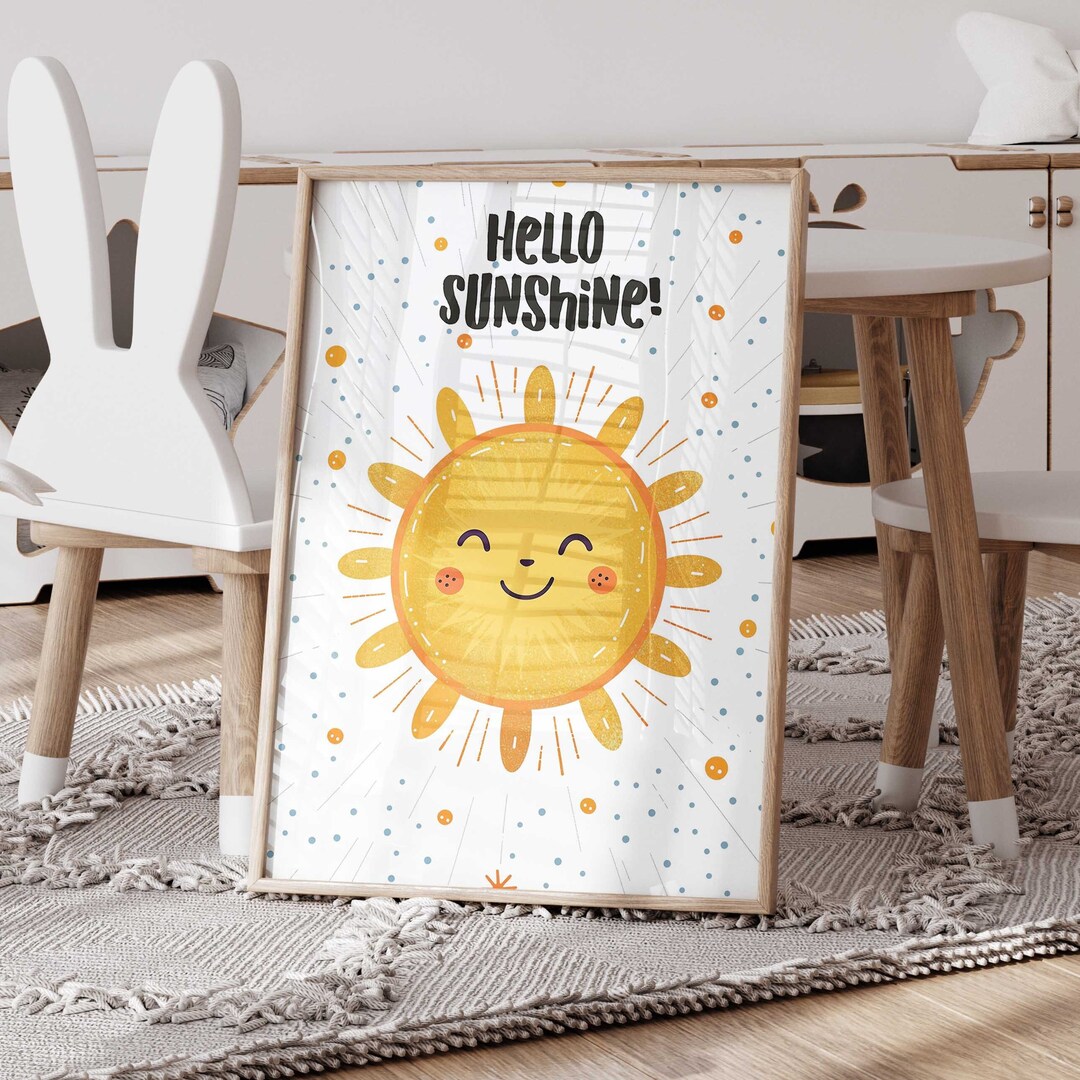 Mural Premium EP104 / Hello Sunshine / Poster Murals Motivation - Etsy