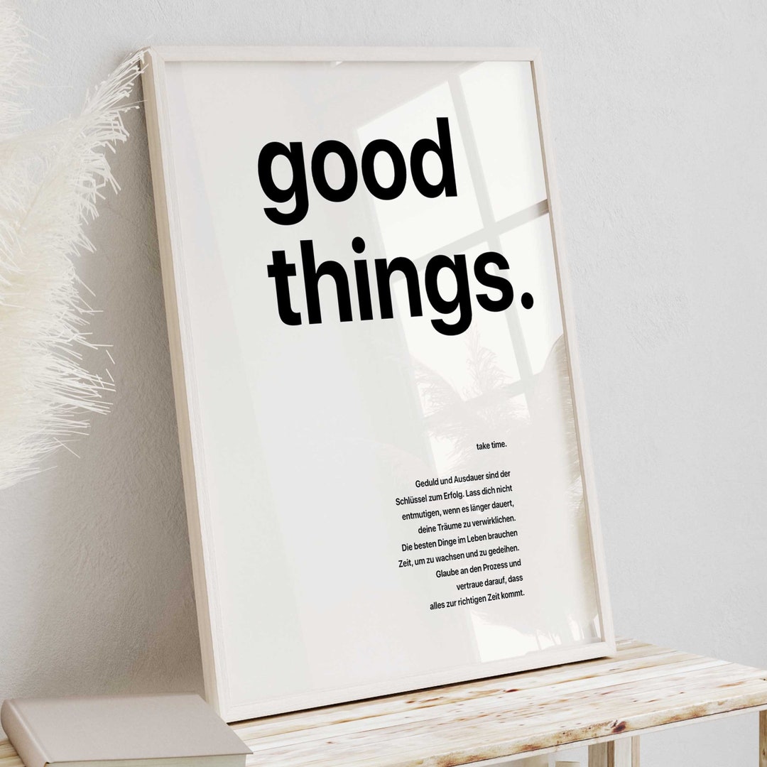 Mural Premium EP101 / Good Things / Poster Murals Motivation - Etsy