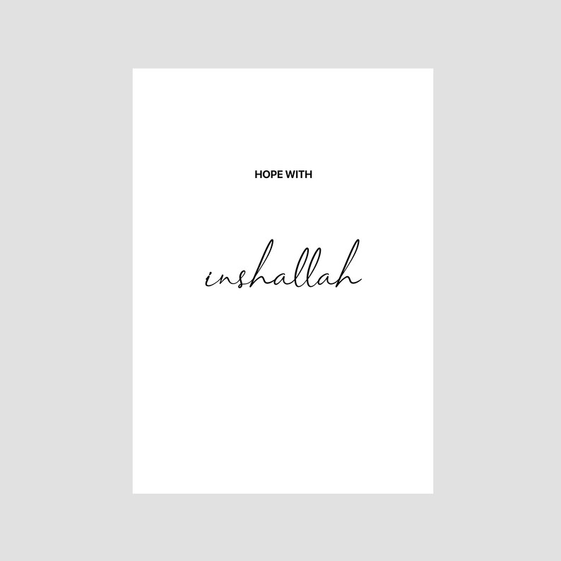 Poster Set of 3 Premium P701 / Start With Bismillah | Hope With ...