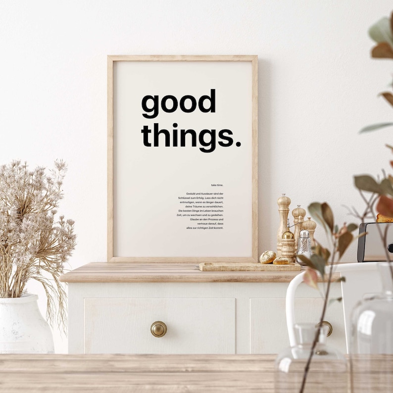 Mural Premium EP101 / Good Things / Poster Murals Motivation - Etsy