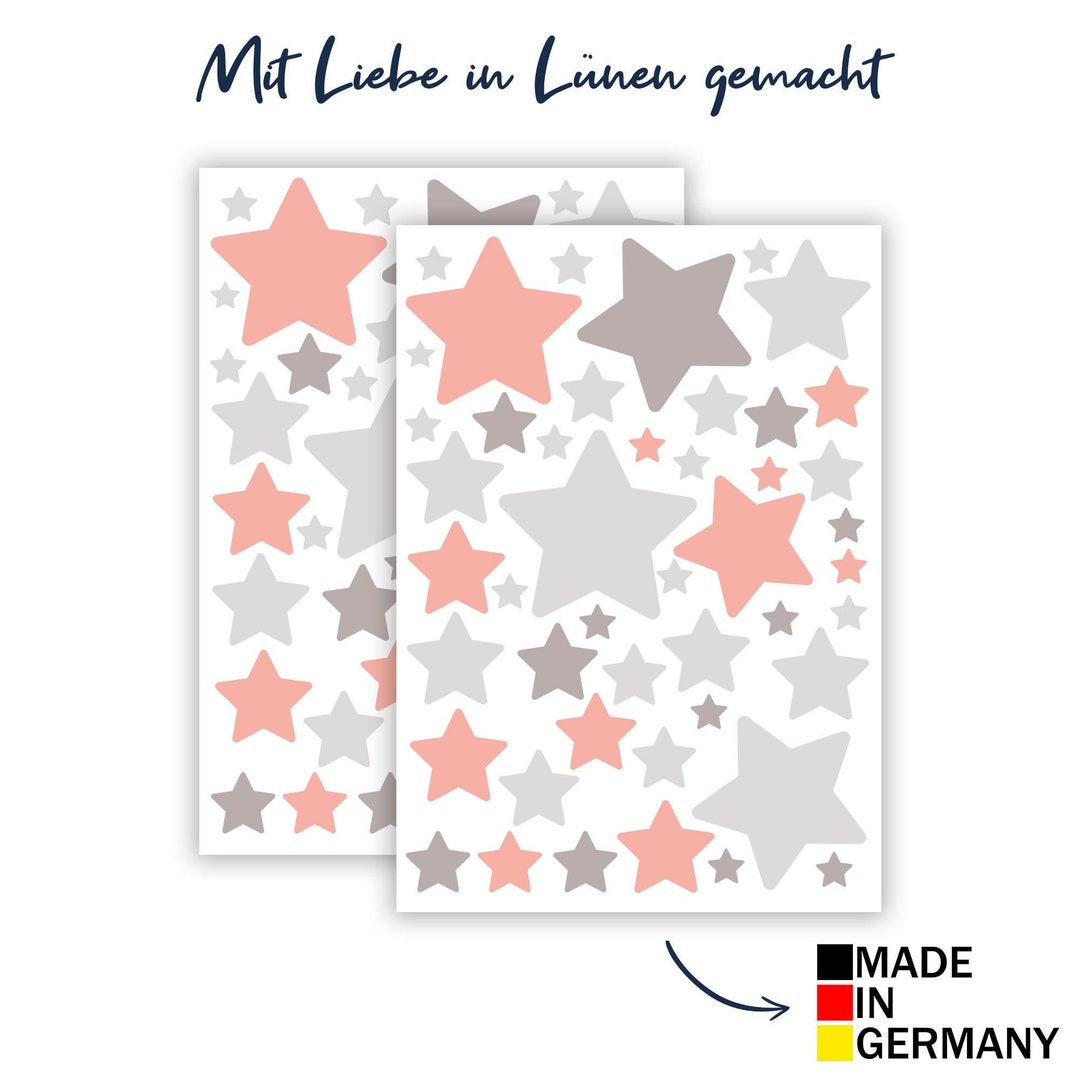 Sternen Set Wandtattoo für Babyzimmer V281 Aufkleber Sticker Himmel ...