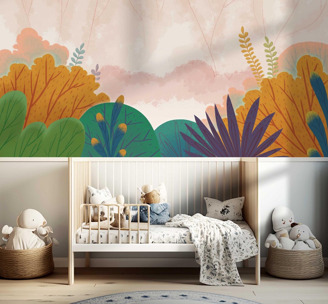 Colorful Landscape Design Wallpaper for Children's Rooms - Mural Wall ...