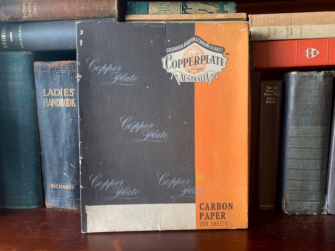 Vintage 1970 Copperplate Australia Carbon Paper, Columbia Ribbon ...