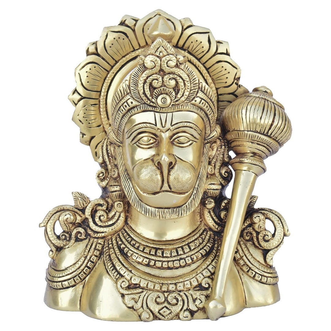 HANUMAN FACE Brass Brass Hanuman Spiritual Décor Religious - Etsy