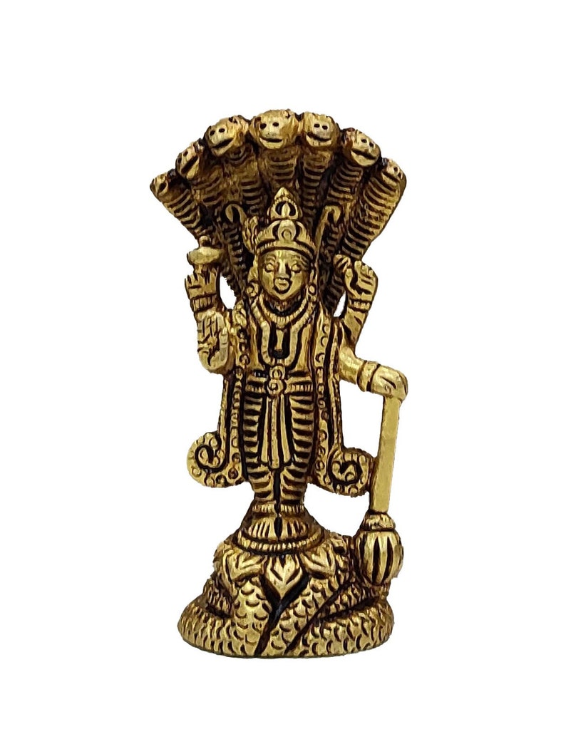 NAG VISHNU Brass- Solid Brass, Symbol of Devotion and Craftsmanship ...