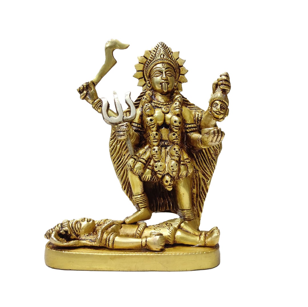 Goddess KALI Brass Solid Brass, Symbol of Devotion and Craftsmanship ...