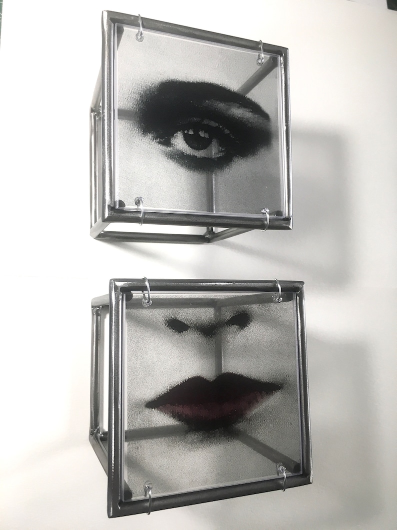 Pop Art Sculpture: Red Lips & Eye Metal Diptych - Etsy Canada