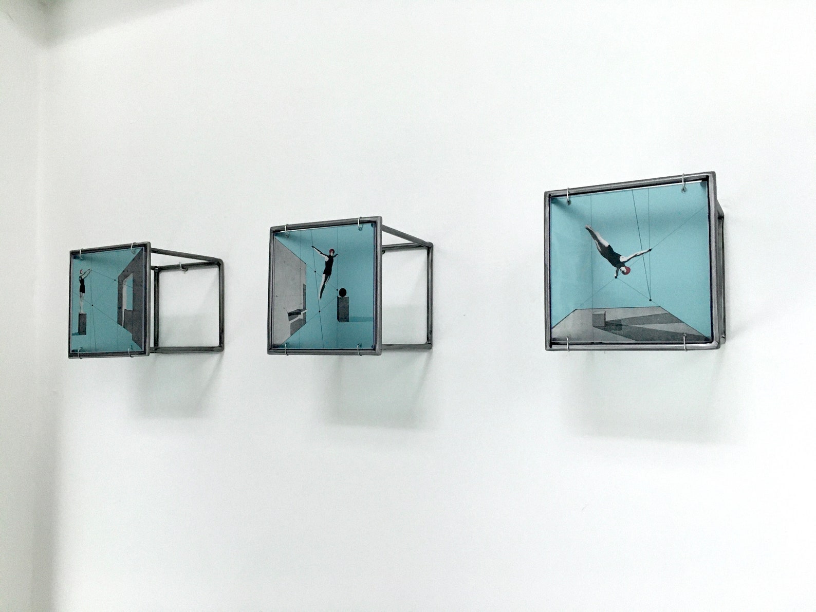 Into the Blue Triptych, Home Wall Art, Original Design, Art Object Gift ...