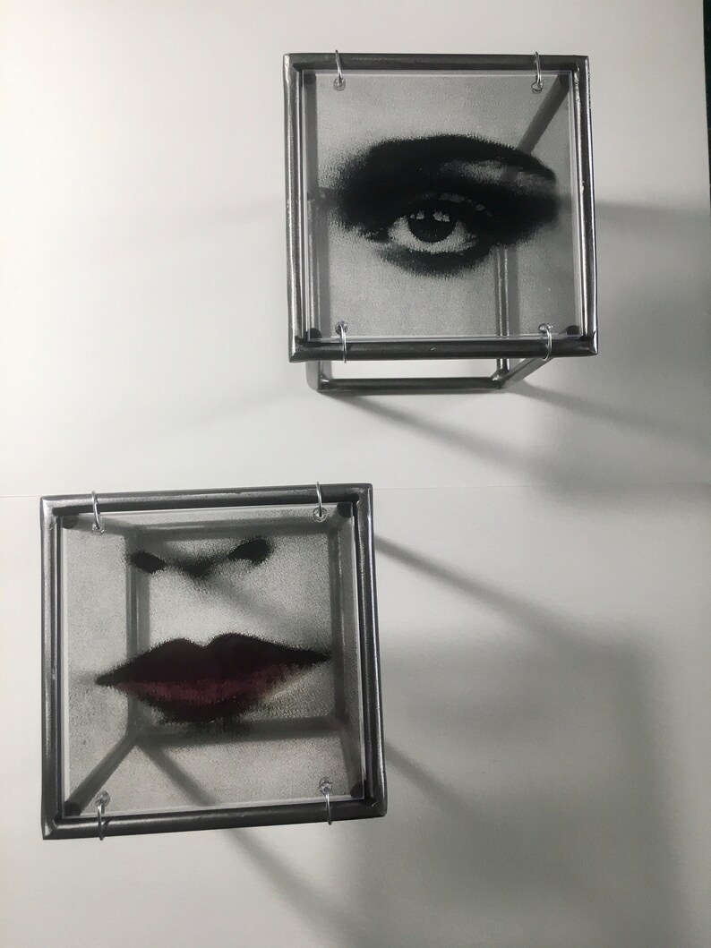 Pop Art Sculpture: Red Lips & Eye Metal Diptych - Etsy Canada