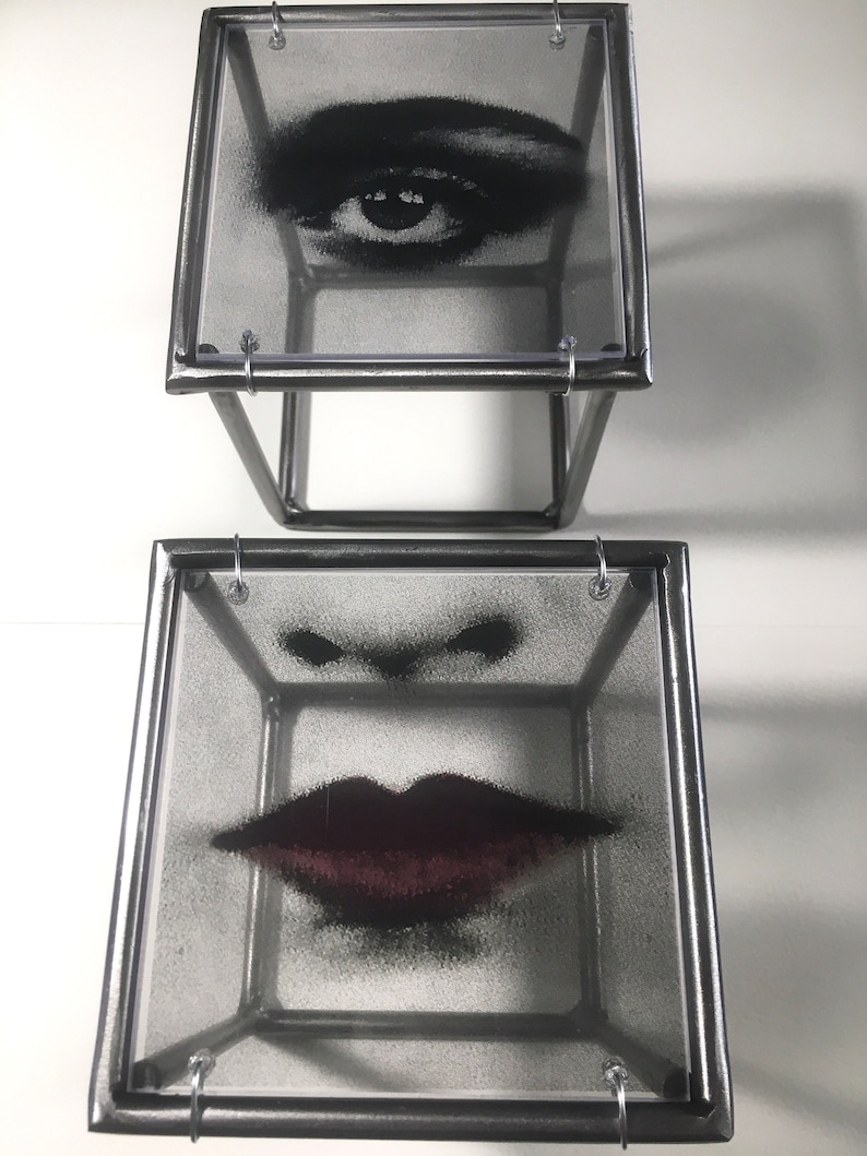 Pop Art Sculpture: Red Lips & Eye Metal Diptych - Etsy Canada