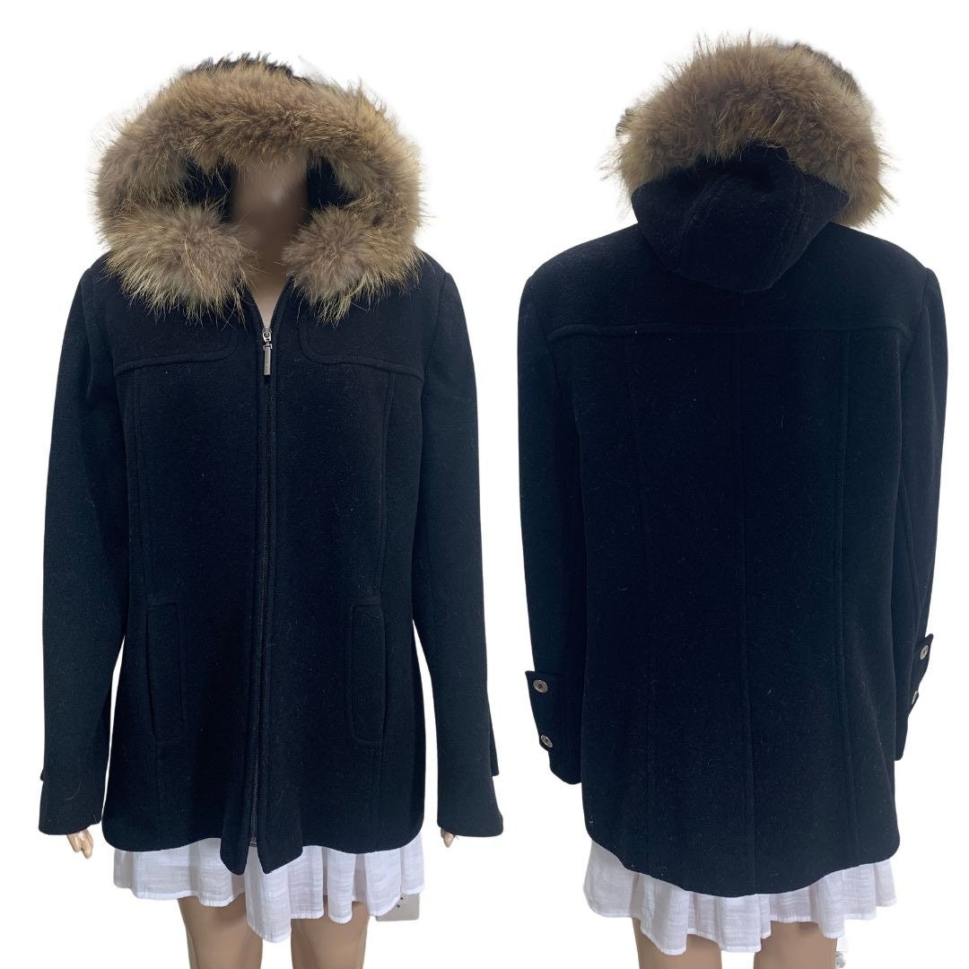 Preston and York Raccoon Fur & Wool Winter Coat L - Etsy