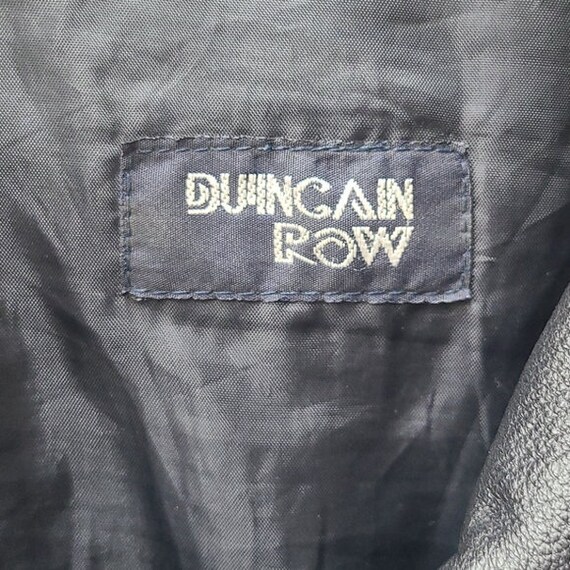 Vintage Duncan Row Mid-Length Leather Moto Jacket - Gem