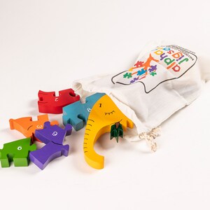 Number Elephant Wooden Jigsaw Puzzle - Etsy