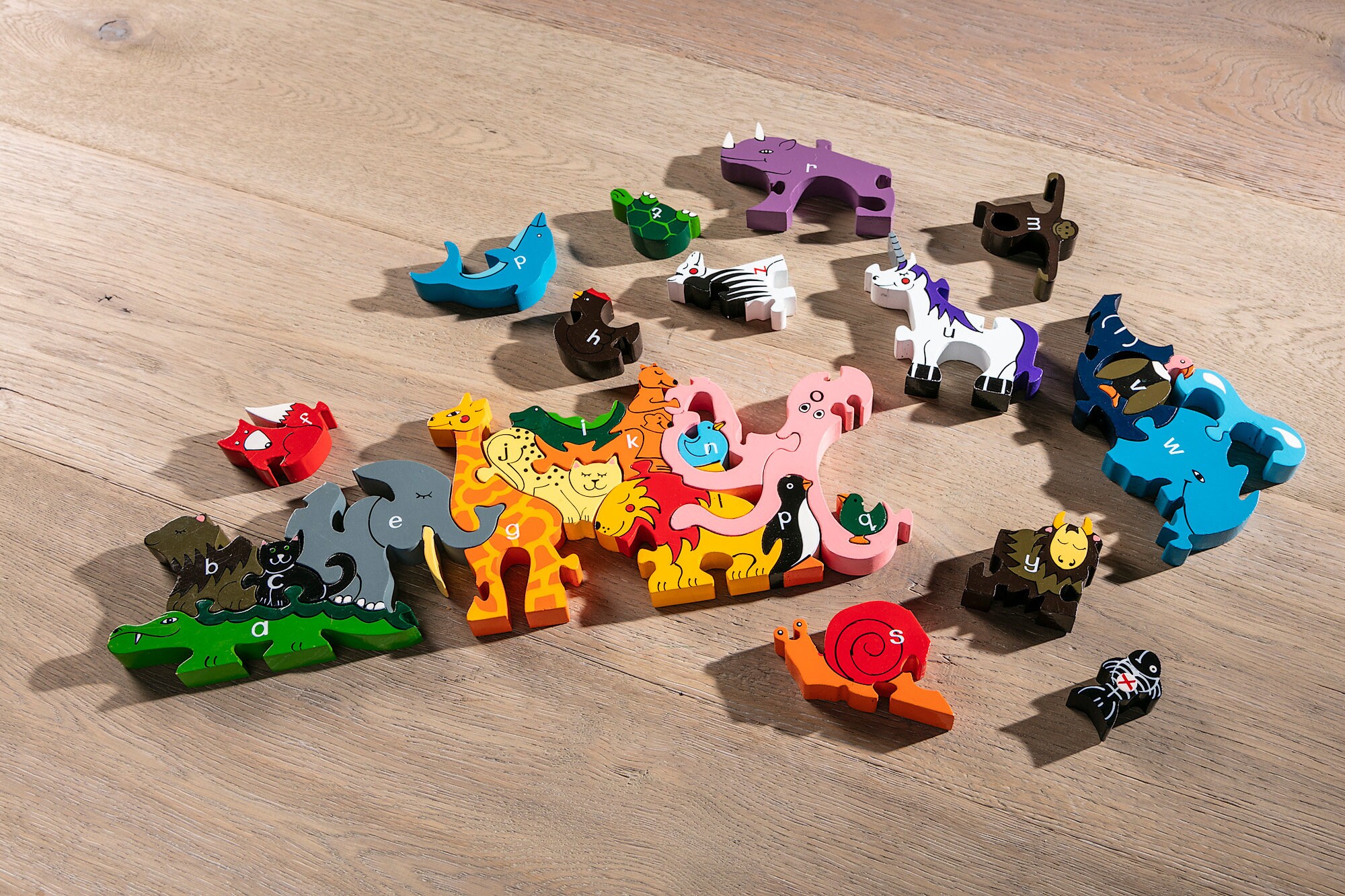 Alphabet Zoo Handcrafted Wooden Jigsaw Puzzle & Play Set - Etsy