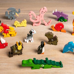 Alphabet Zoo Handcrafted Wooden Jigsaw Puzzle & Play Set - Etsy