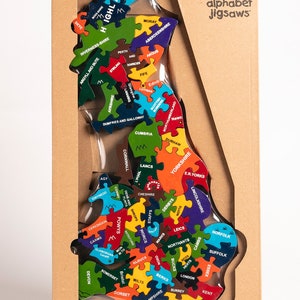 Map of Britain Handcrafted Wooden Jigsaw Puzzle - Etsy
