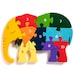 Number Elephant Wooden Jigsaw Puzzle - Etsy
