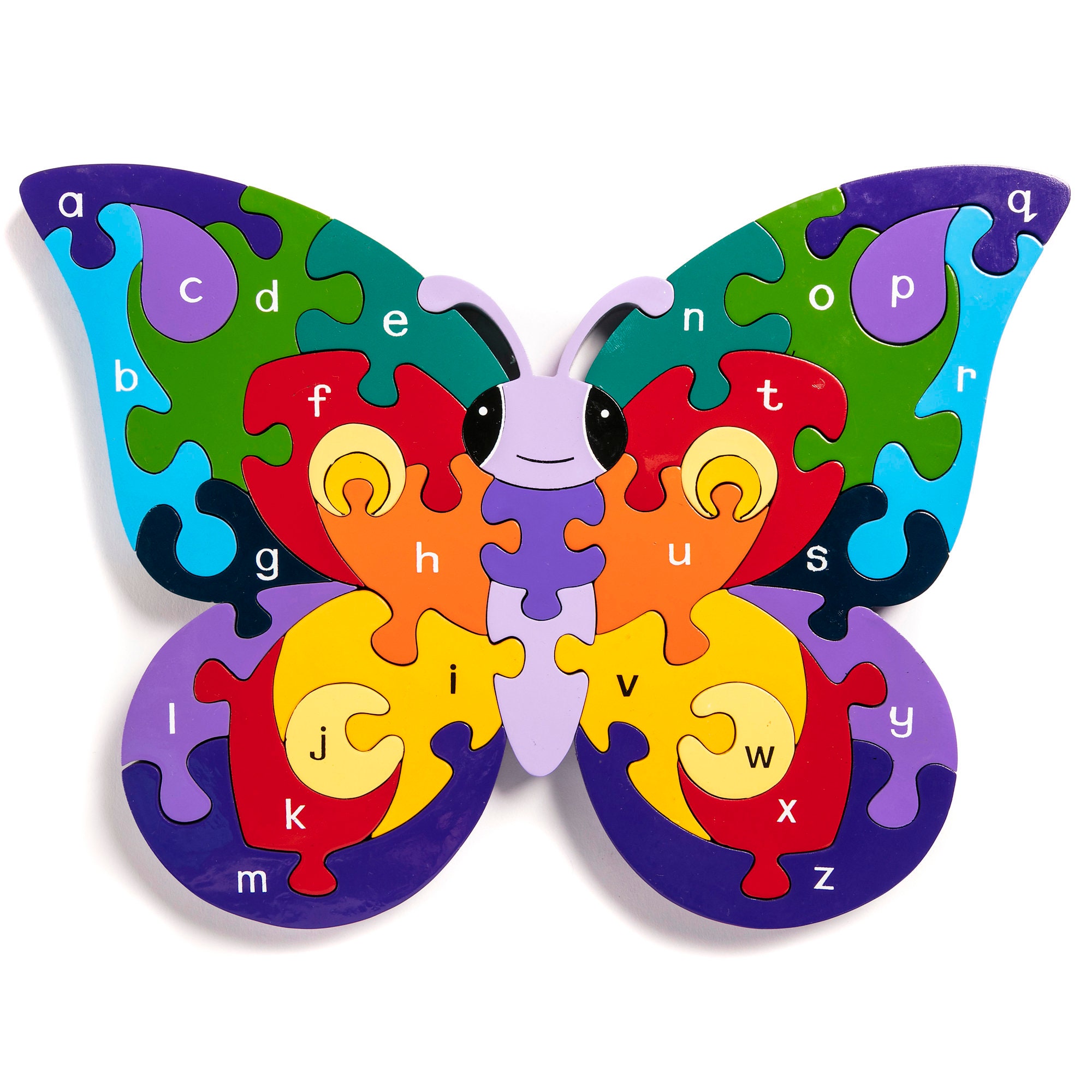 Alphabet Butterfly Handcrafted Wooden Jigsaw Puzzle - Etsy