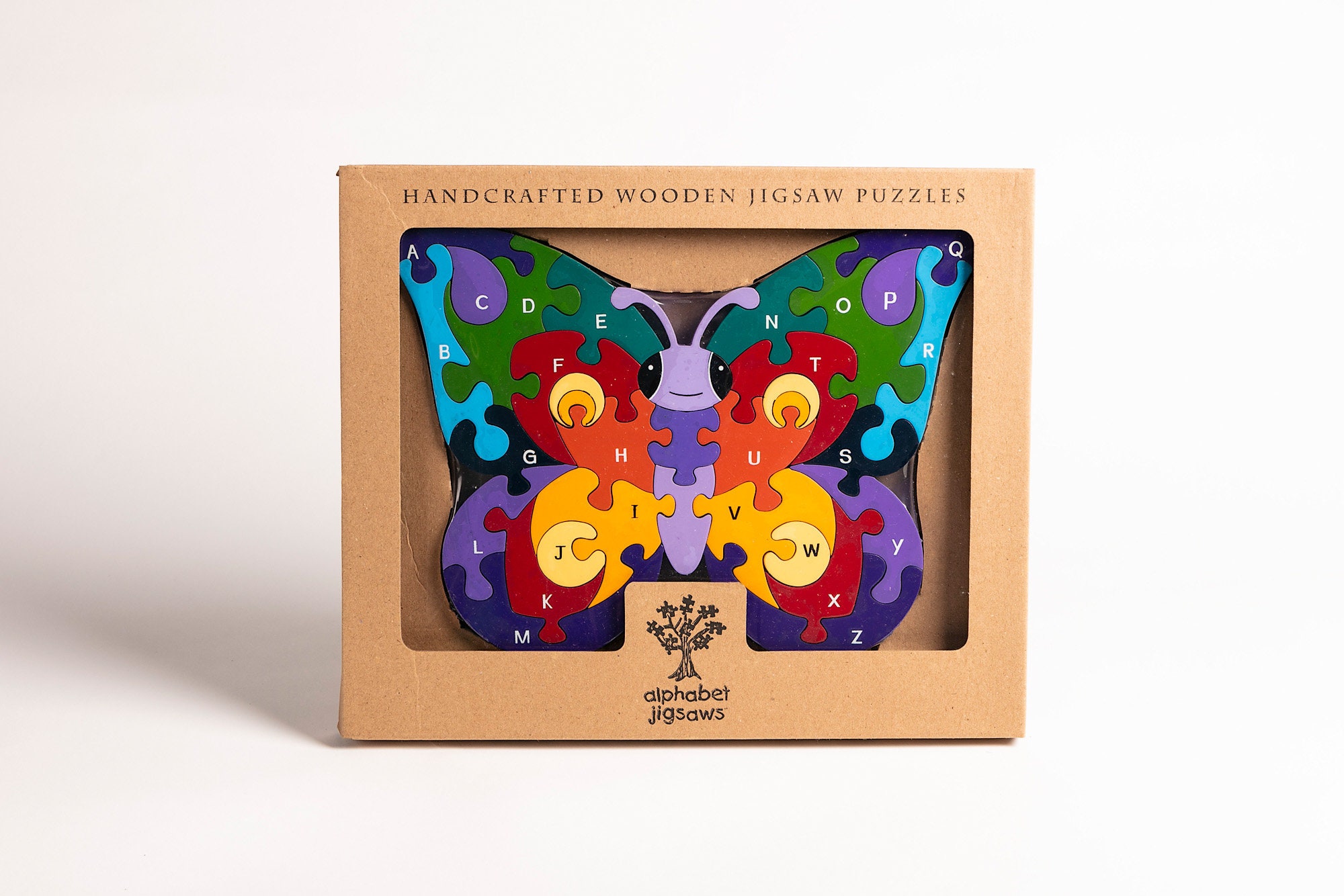 Alphabet Butterfly Handcrafted Wooden Jigsaw Puzzle - Etsy