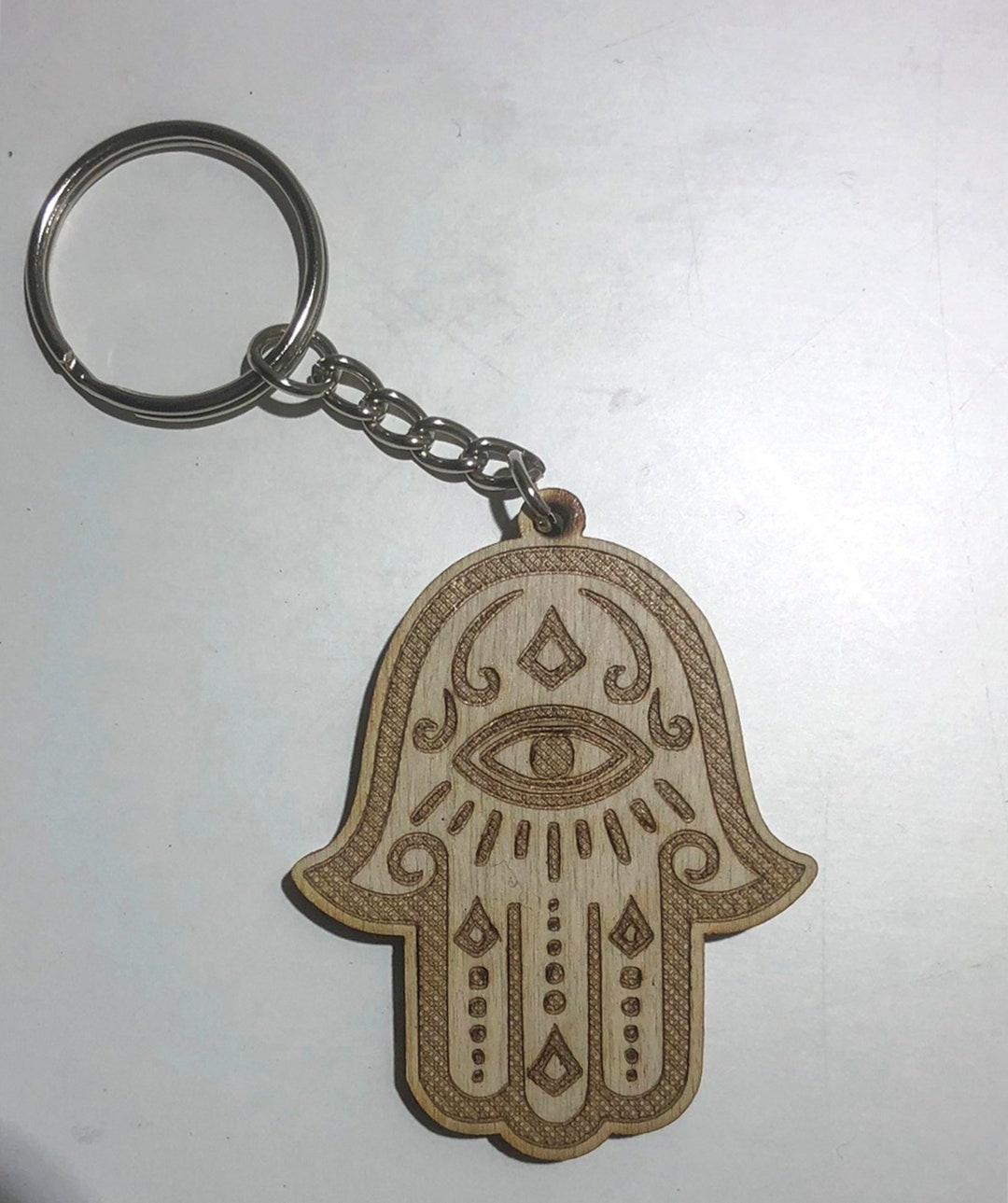 Wooden Keychain Mano Di Fatima La Mano Di ALO Gadget Wooden Keychain ...