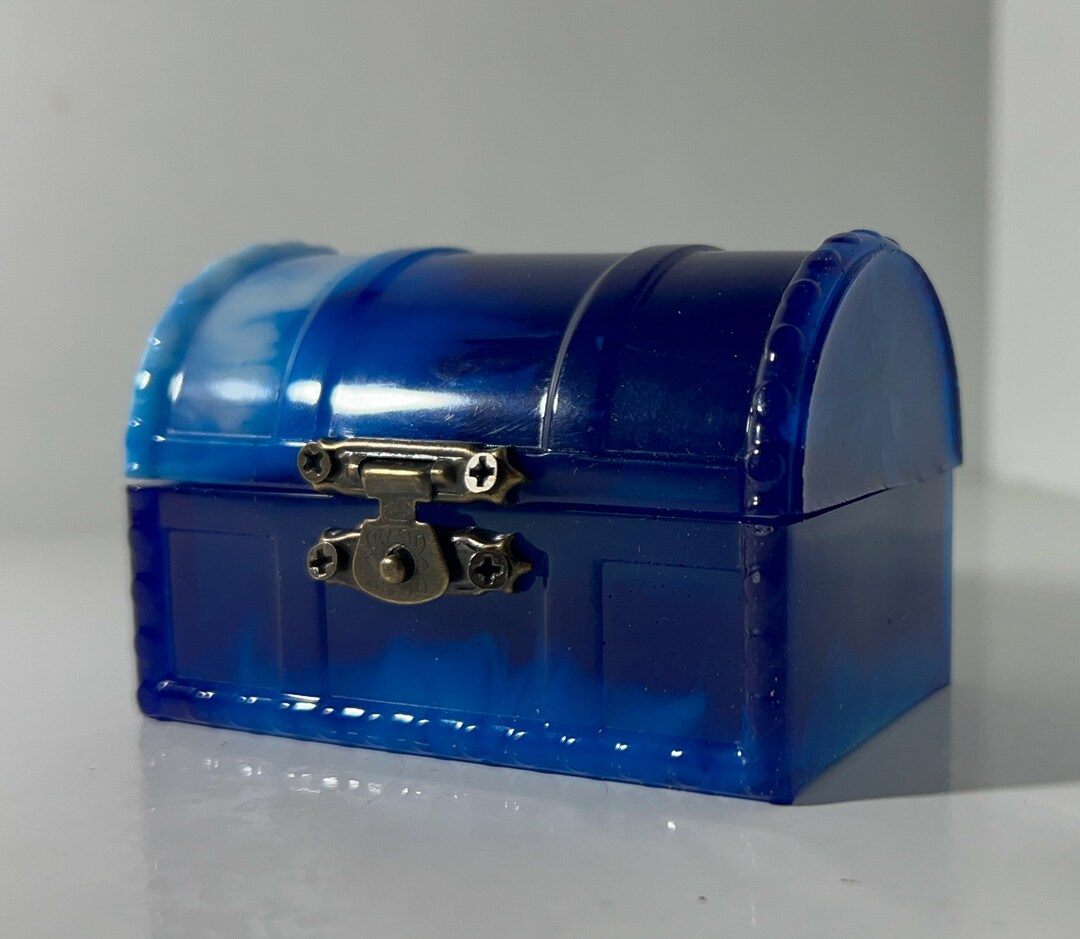 Bule Epoxy Resin Jewelry Box Storage Box - Etsy