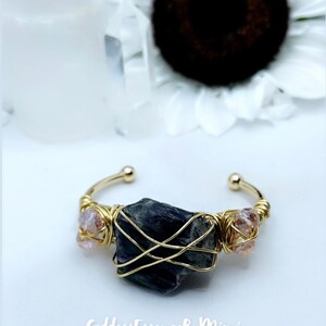 Raw Crystal Energy Protection Bangle - Etsy UK