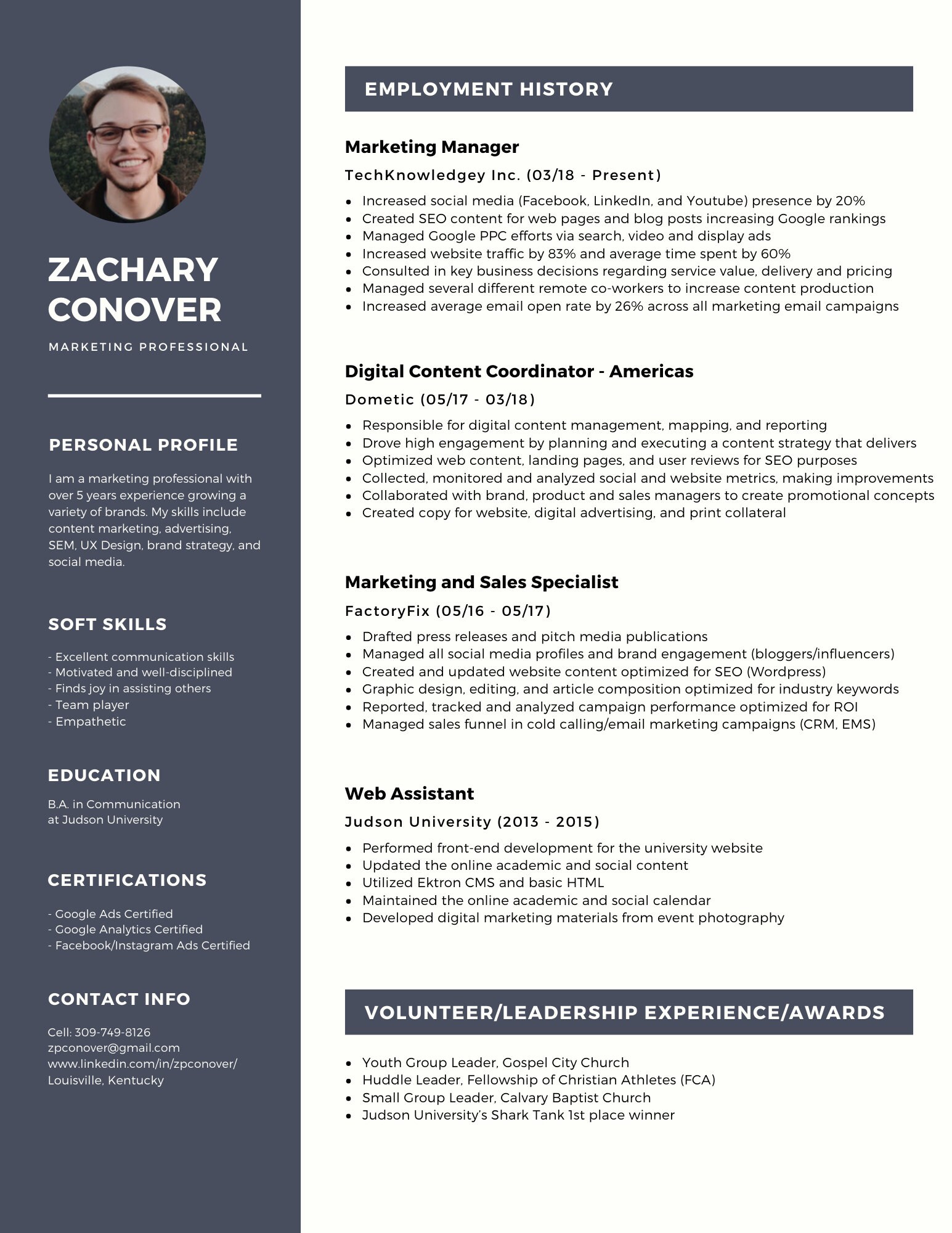 Customizable Resume CV Template Sophisticated Blue - Etsy