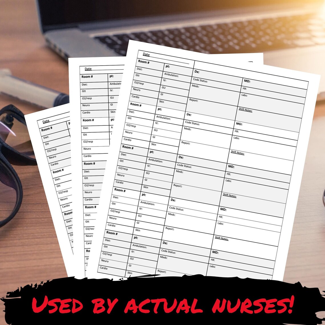Nursing Report Sheet Template Customizable Nurse Report Sheet 5 ...
