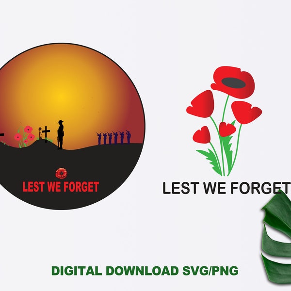 Lest We Forget Svg - Etsy Australia