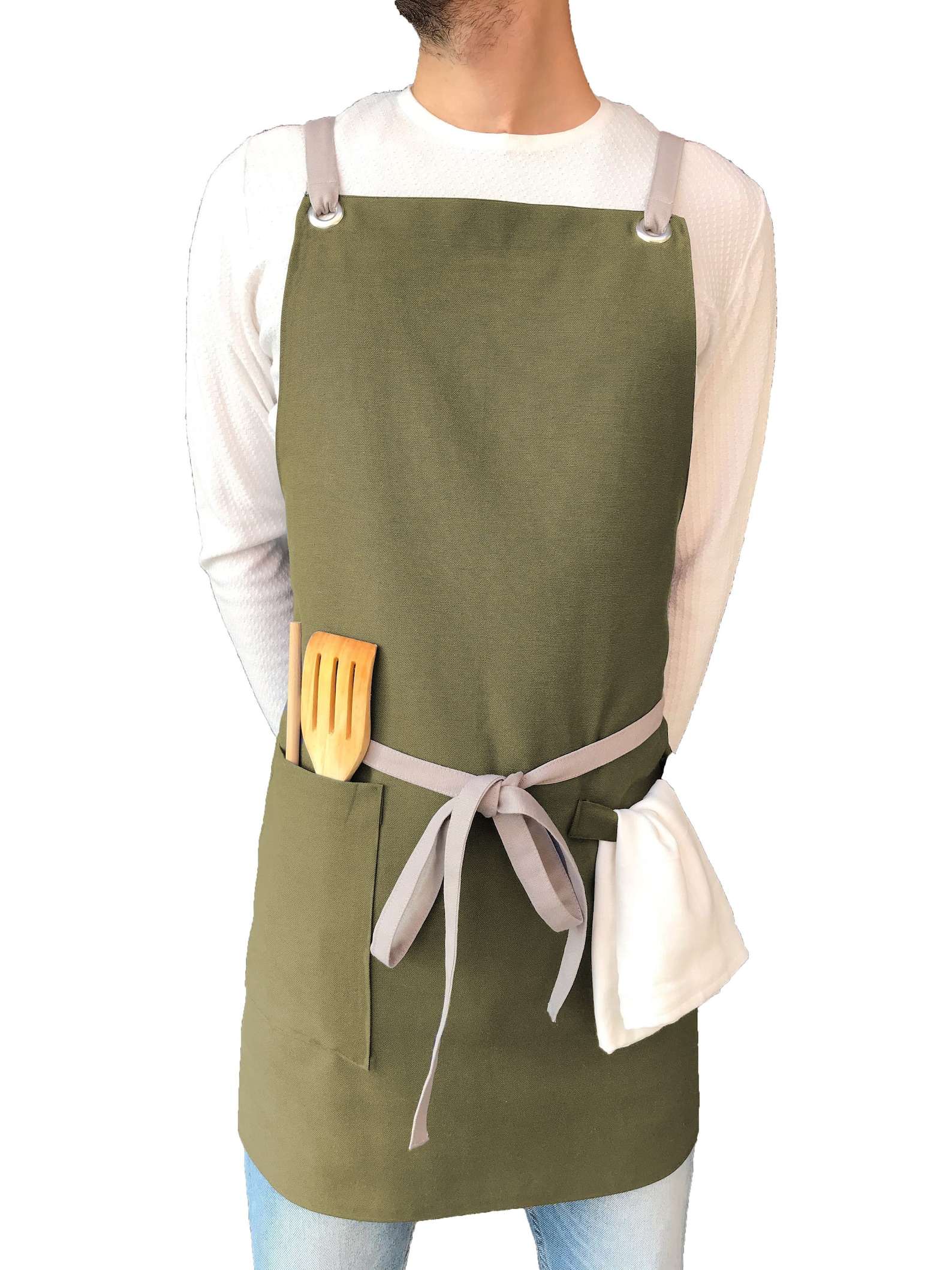 Men and Women Apron Barista Pastry Kitchen Apron Barbers Chefs - Etsy